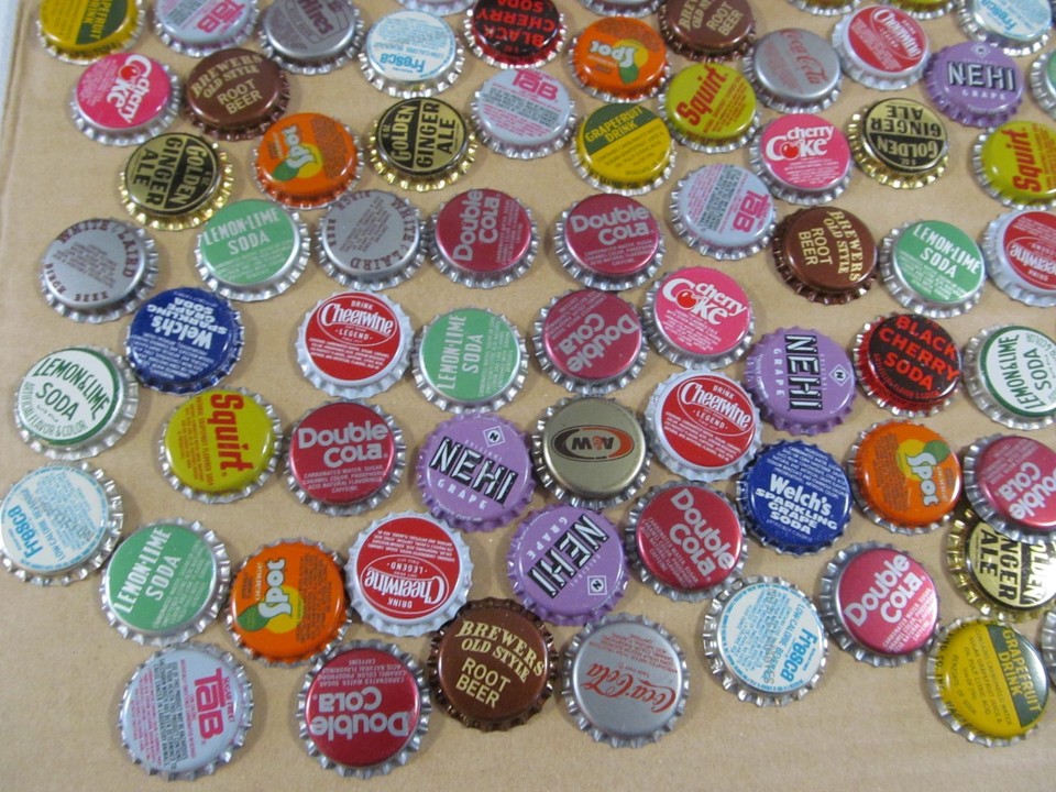 100 + NOS VINTAGE SODA POP BOTTLE SODA CAPS SODA CAP UNUSED CAP CROWN ...