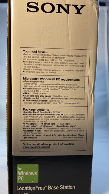 Sony LocationFree Base Station Lf-v30 Location Living LFV30 for sale ...