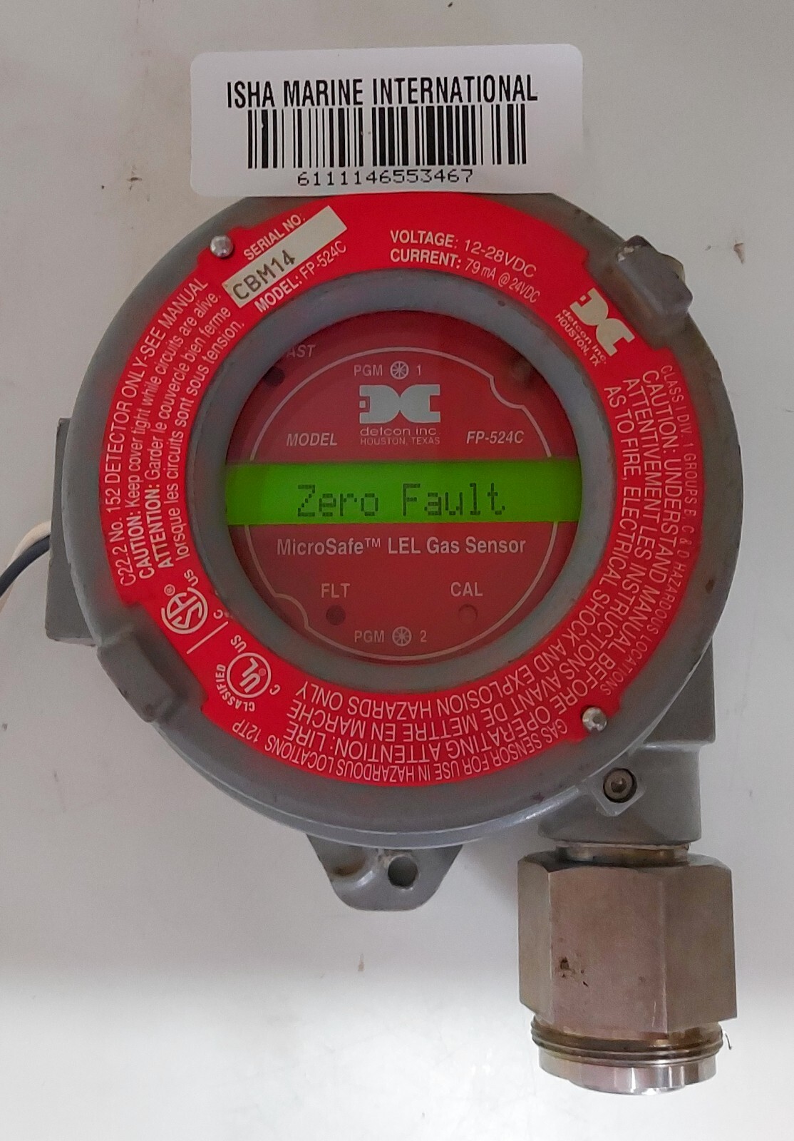 Detcon+Inc+FP-524C+Microsafe+Gas+Detector+SPM26129 for sale online | eBay