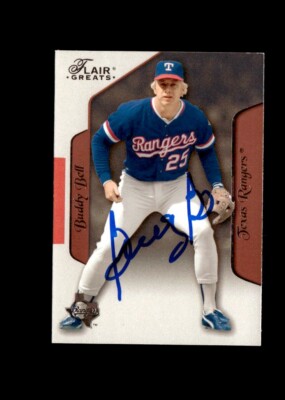 Buddy Bell 2003 Flair Greats Rangers authentic autographed card | eBay
