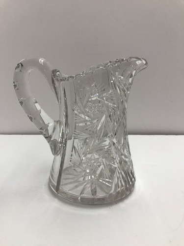 Lead Crystal Pitcher Sawtooth Design Cut Stars And Geometric Pattern | eBay