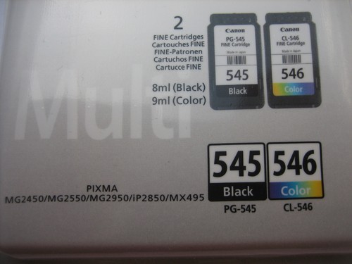 Original Multipack Black + Color Canon PG-545 + CL-546 MG-3050 MG-3052 ...