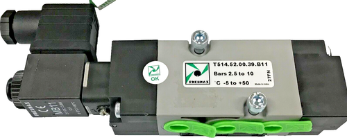 PNEUMAX T514.52.00.39.B11 Tecno Namur Solenoid Valve 5/2-Way G1/4" 24V ...