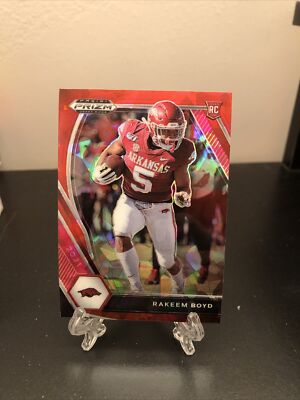 2021 Prizm Draft Picks Football Red Ice Rakeem Boyd RC ROOKIE | eBay