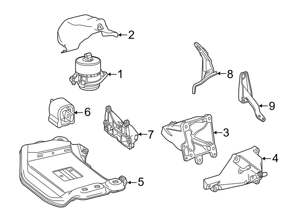 Genuine OEM Engine Mount Driver Left for Mercedes 2222405117 | eBay