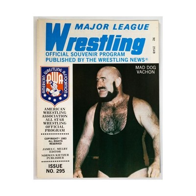 Wrestling AWA Programs #295 "Mad Dog Vachon, Bobby 'The Brain' Heenan ...