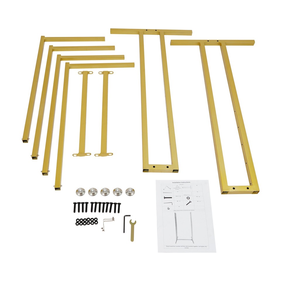 Golden 4-head hanger，Clothes Rack, Garment Rack, Freestanding Clothes ...