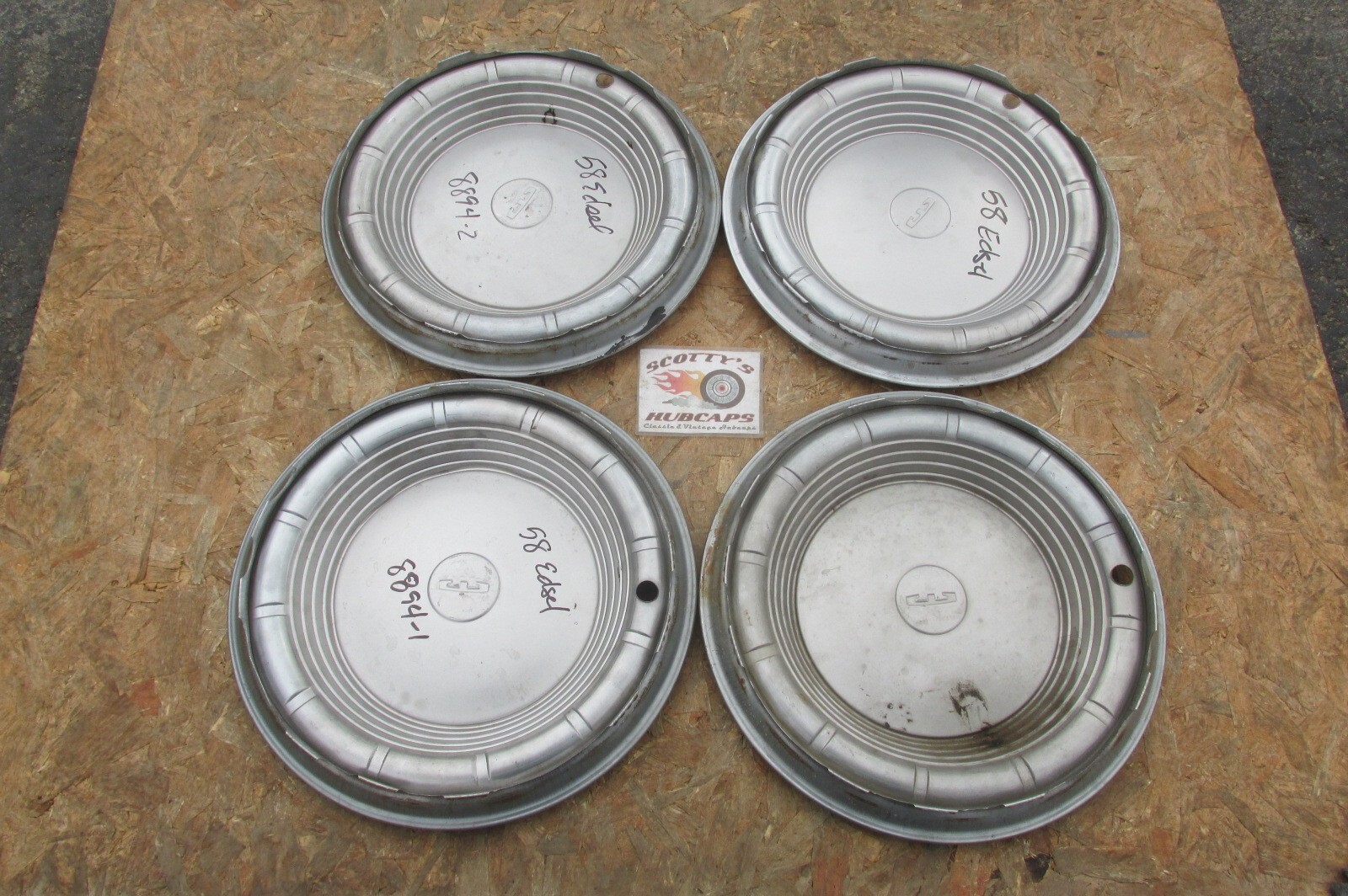 🚦1958 EDSEL CORSAIR, CITATION, ETC 14" WHEEL COVERS, HUBCAPS, SET OF 4🚦 ...