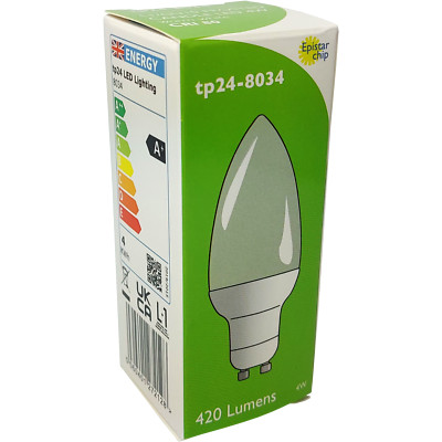 TP24 8034 LED Candle Light Bulb 4W GU10 L1 Warm White 3000K | eBay