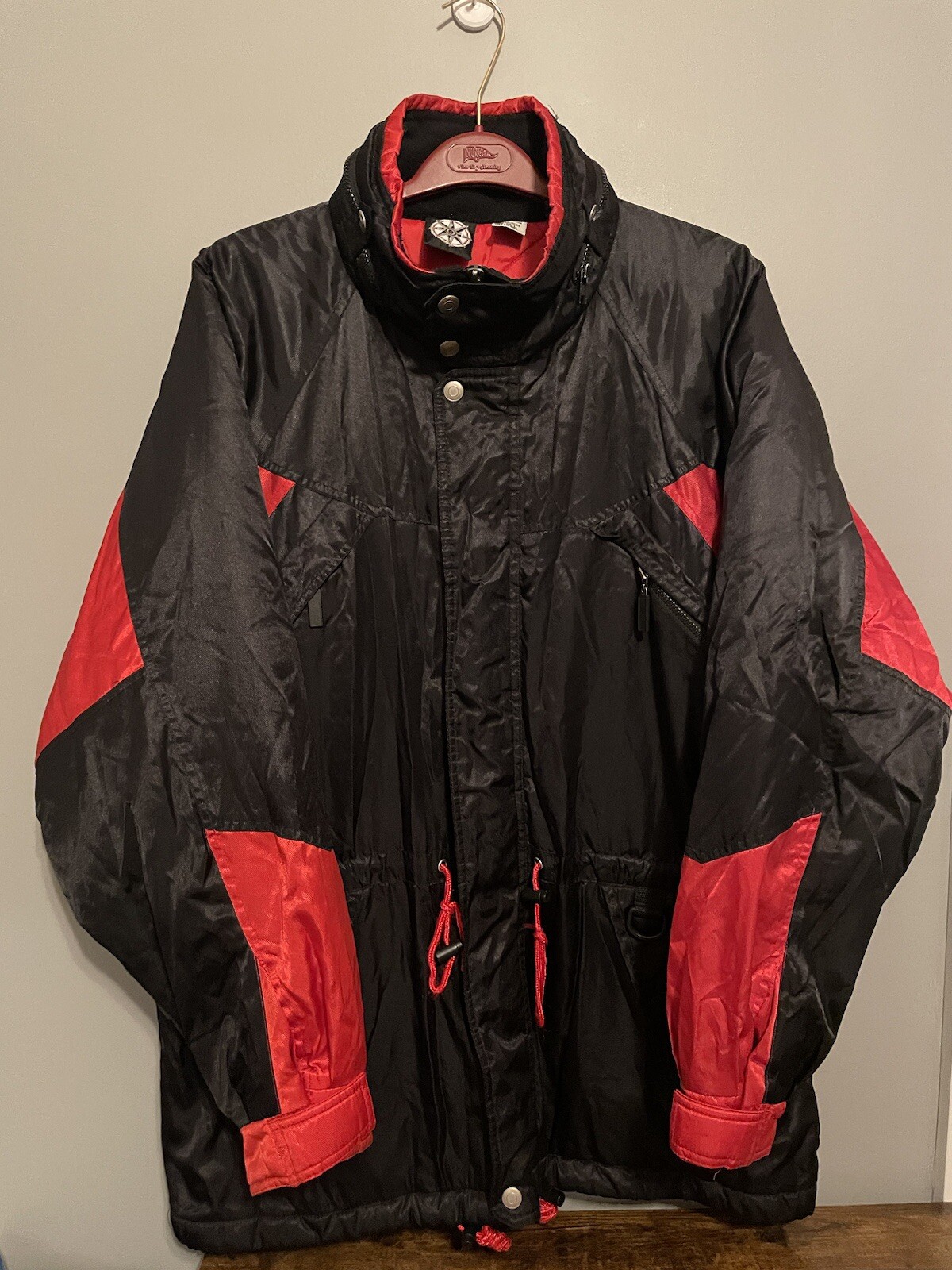 Vintage Marlboro Mens Compass Jacket Black Red Parka … - Gem