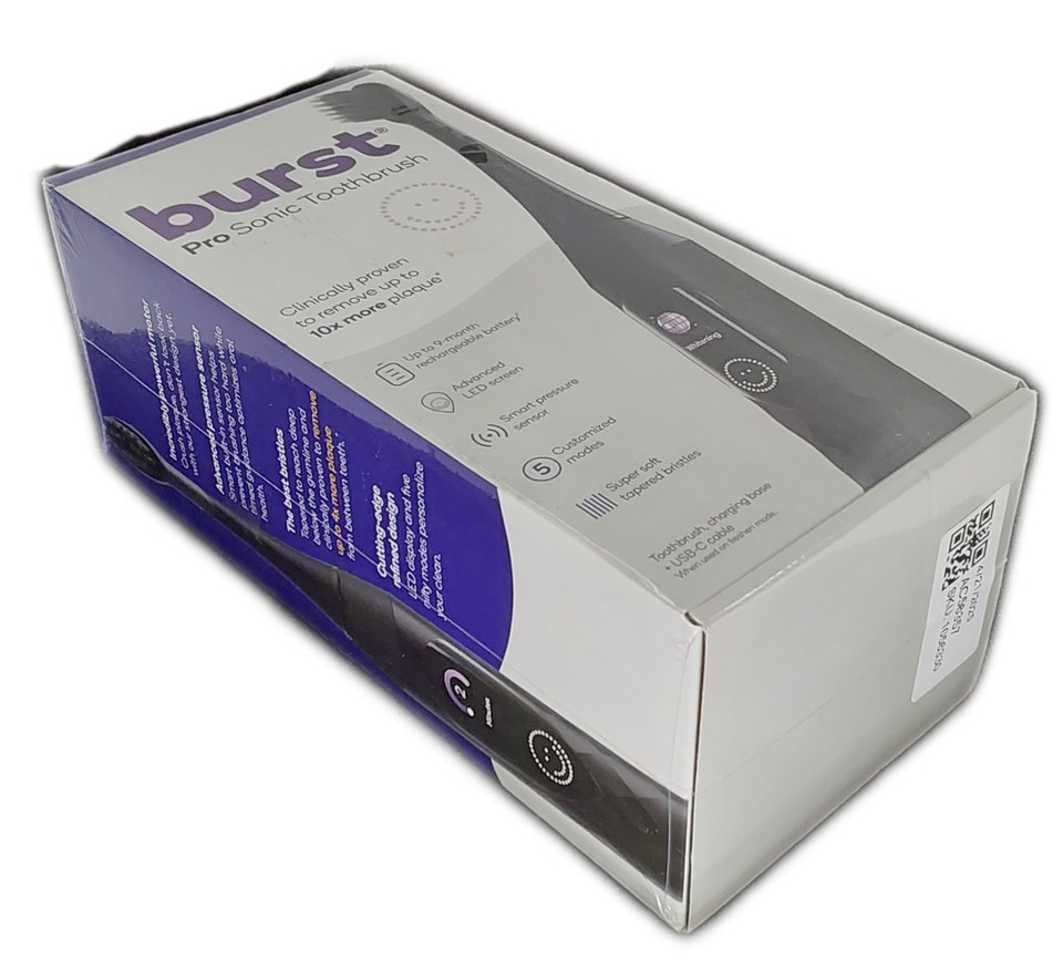 Burst Pro Sonic Toothbrush LED Screen Smart Pressure Sensor 5 Modes ...