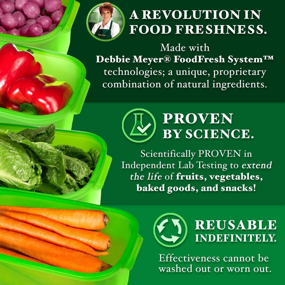 Debbie Meyer GreenBoxes 32 Piece Set – Keeps Fruits, Vegetables, Baked ...