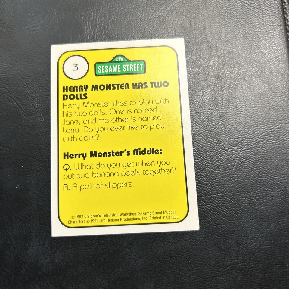 B22s Sesame Street 1992 Ctw #3 Herry Monster 2 Dolls | eBay