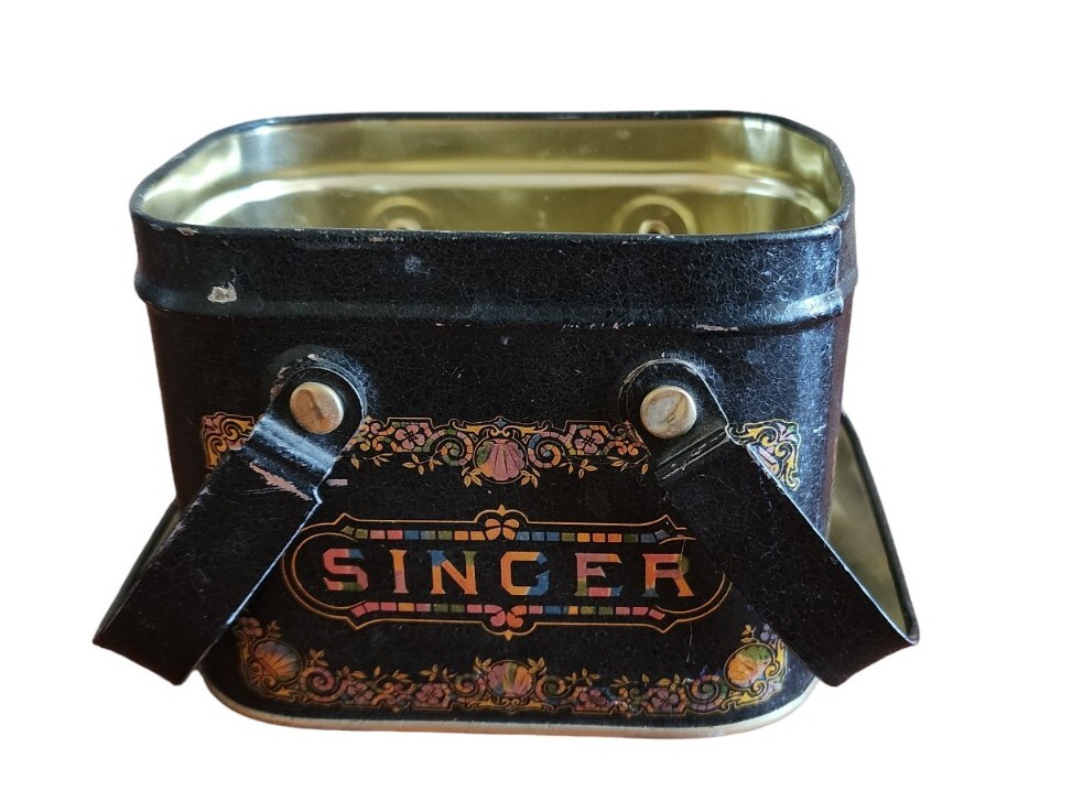 VINTAGE Singer Sewing Small Tin Box Bristol Ware Collection With ...