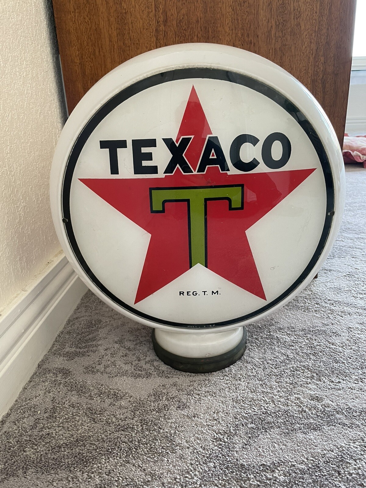 Vintage 1937 Texaco Gas Pump Globe Hull Body | eBay