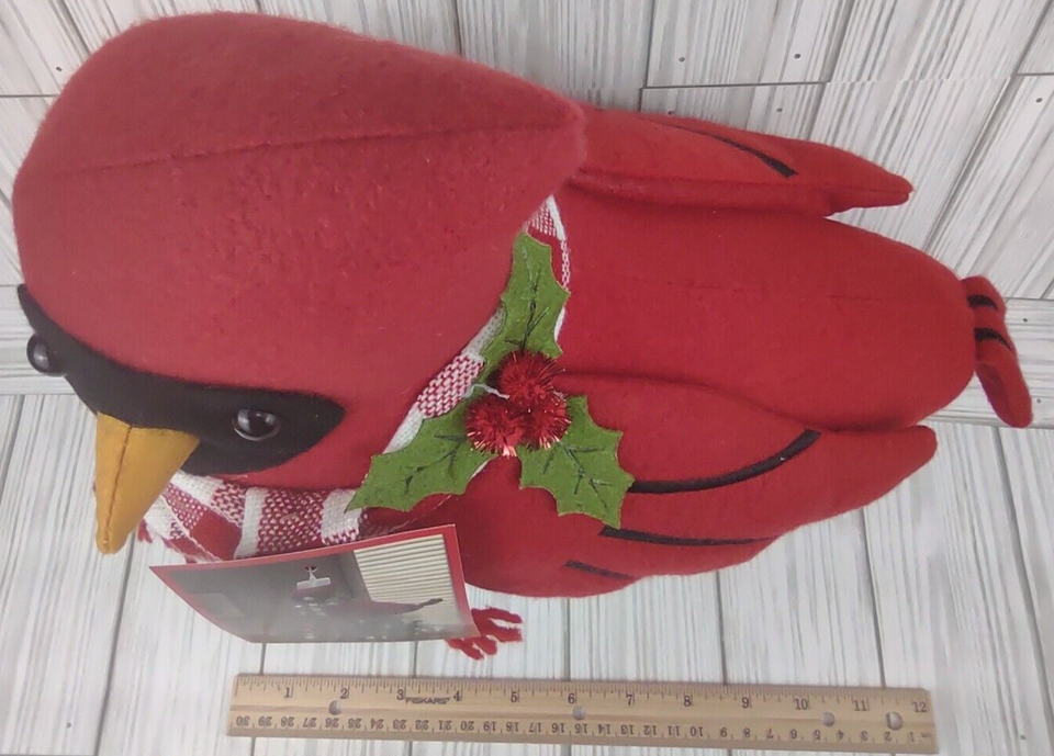 Cardinal Red Bird Christmas Tree Topper Figurine Ornament Nature ...