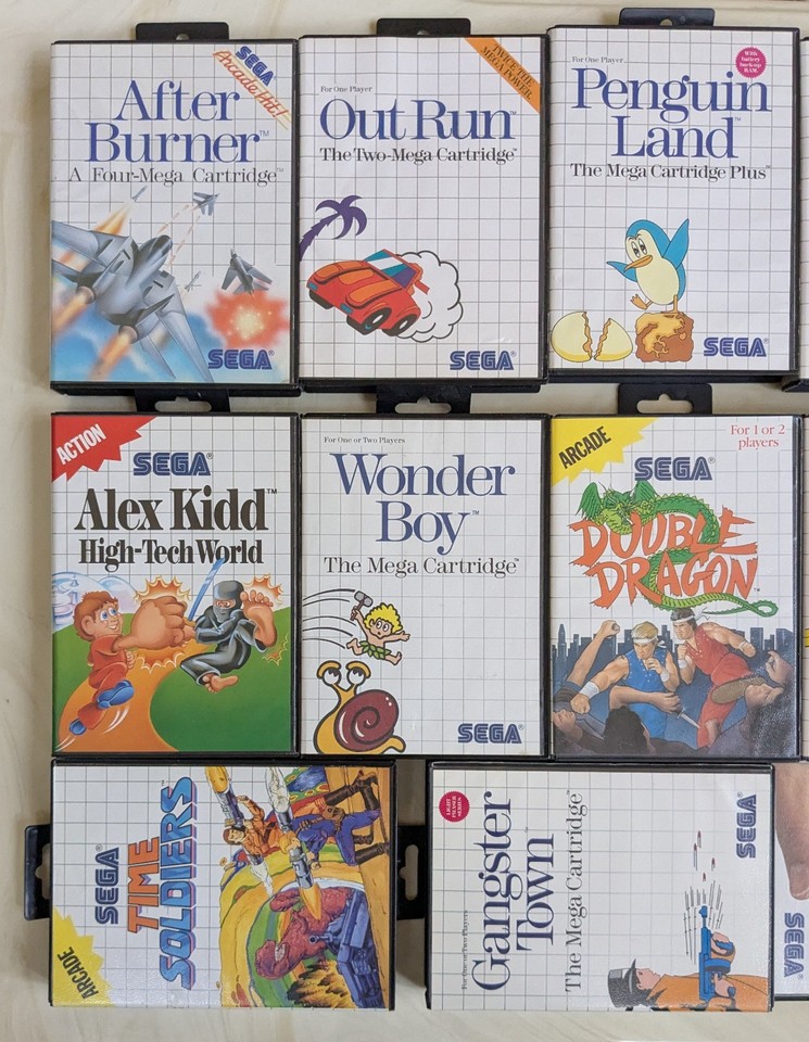CLEAN Sega Master System SMS Complete in Box CIB Lot Posters Alex Kidd ...