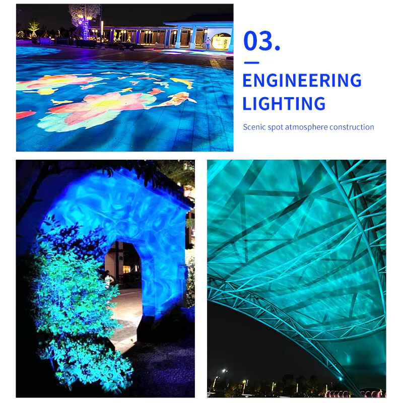 40W-600W Waterproof Outdoor Water Wave Ripple Ocean Effect GOBO Light ...