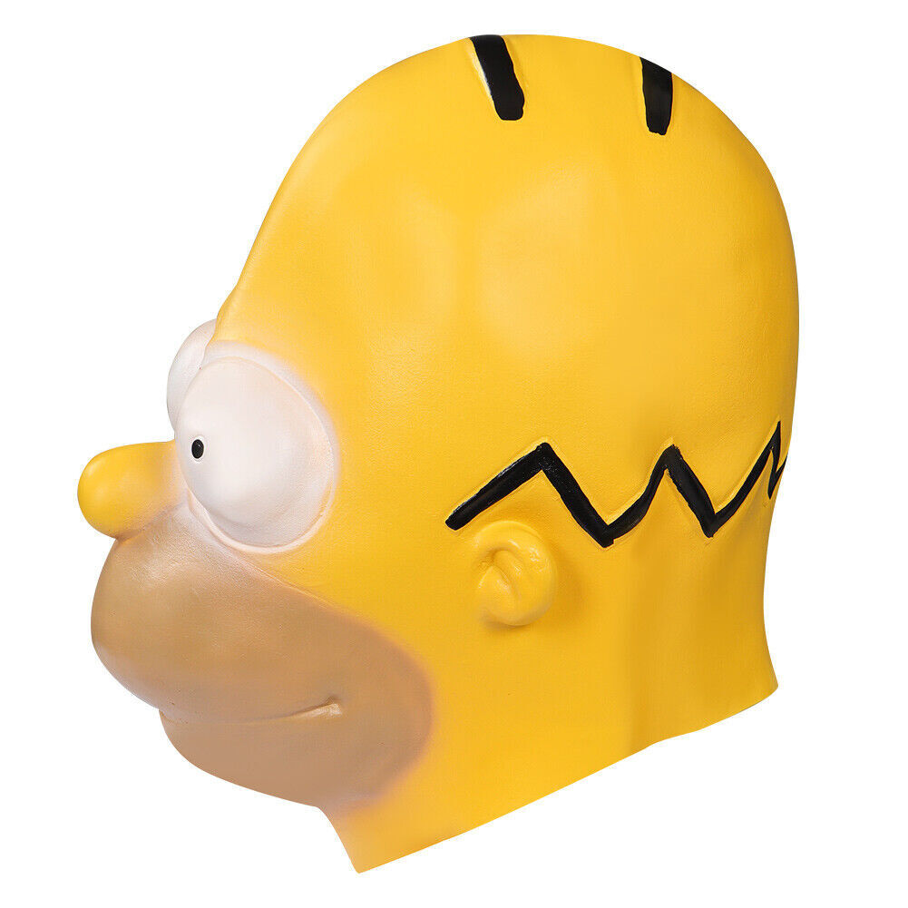 Homer Jay Simpson Mask Cosplay Latex Masks Helmet Masquerade Props | eBay