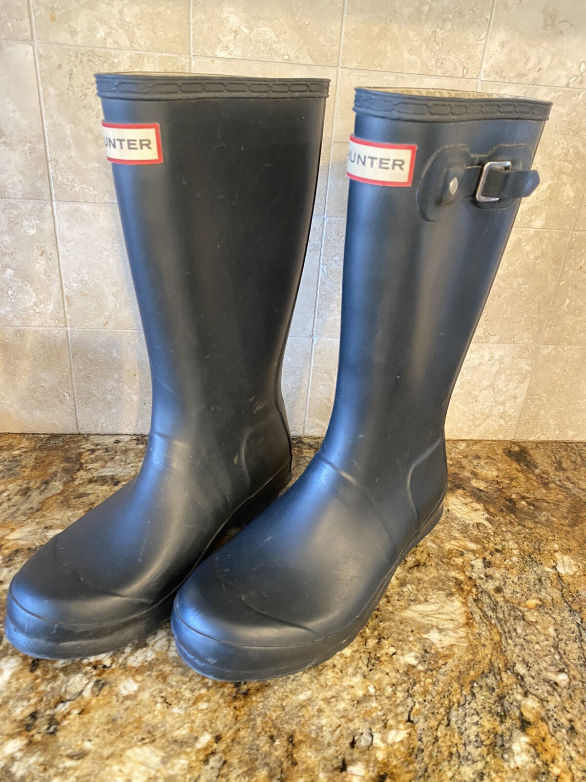 Navy Blue Hunter Boots