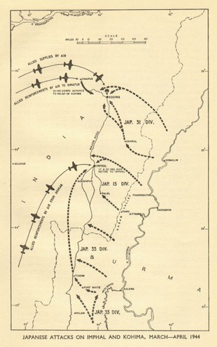 Japanese attacks on Imphal & Kohima March-April 1944. World War 2 Burma ...