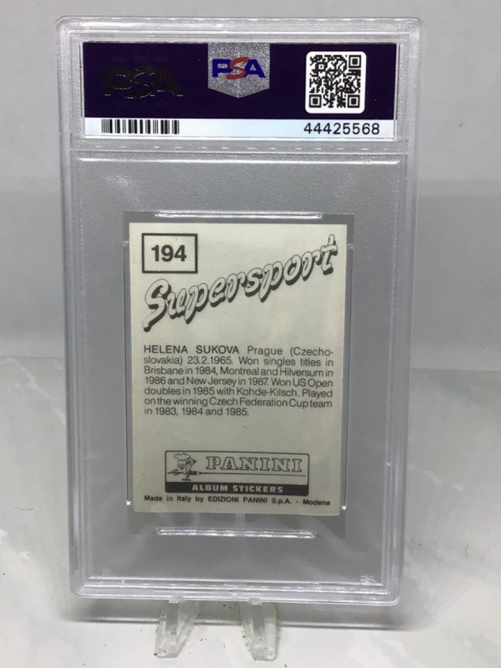 1987 Panini Supersport UK #194 Helena Sukova PSA 5 (Only 1 graded by ...