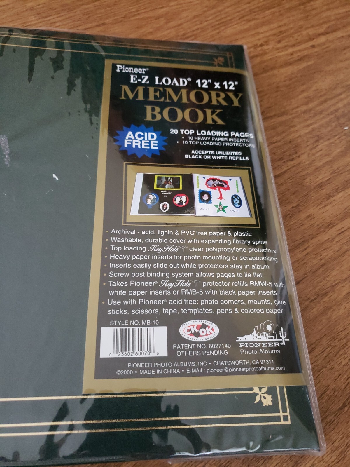 Pioneer EZ Load 12x12 Memory Book Photo Album Green Gold Top Loading ...