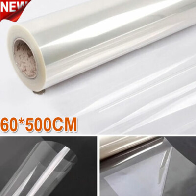 Self Adhesive Clear Sticky Back Gloss Transparent Plastic Vinyl Film ...