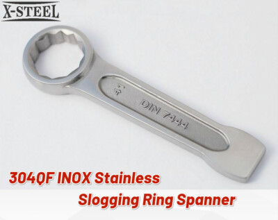 304QF INOX Stainless Steel Slogging Ring Spanner Hammer Impact Striking ...
