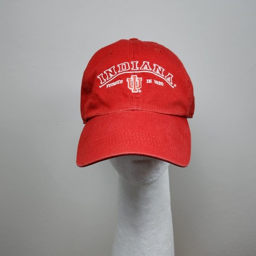 Vintage Indiana Hoosiers Hat Cap Adjustable Red Corduroy Sports ...