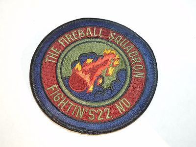 The Fireball Squadron Fighting' 522 ND Iron On Patch - Blue, Green, Red ...