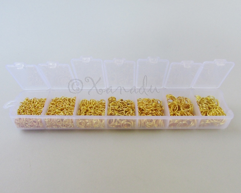 Jump Rings Silver Plated 1500PCs Mix - 7 Assorted Sizes In Plastic ...