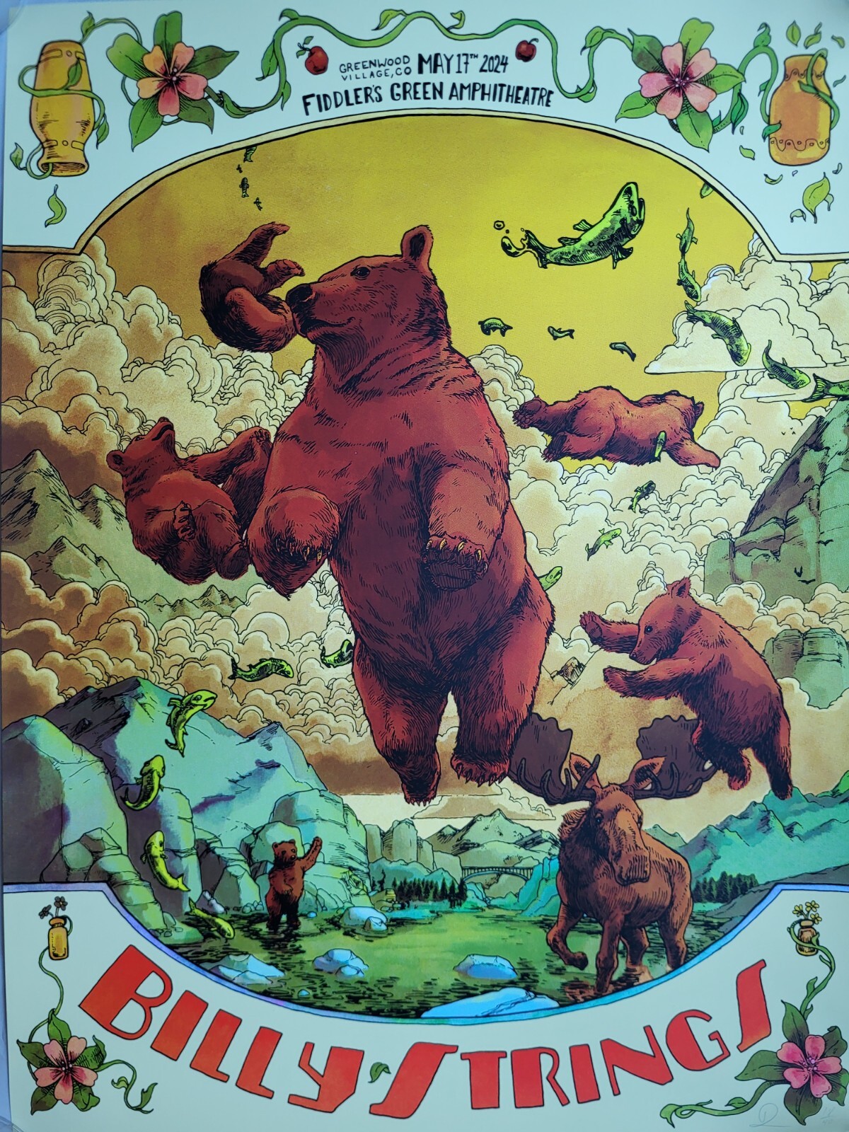 Billy Strings Poster Fiddlers Green 2024 | Grelly USA