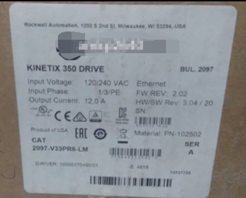 New Allen-Bradley 2097-V33PR6-LM Series A Kinetix 350 Single Axis Servo ...