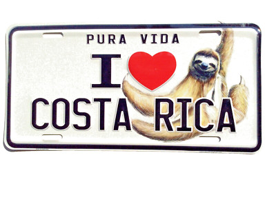 COSTA RICA PURA VIDA CENTRAL AMERICA LICENSE PLATE I LOVE OSO CRLP18 | eBay