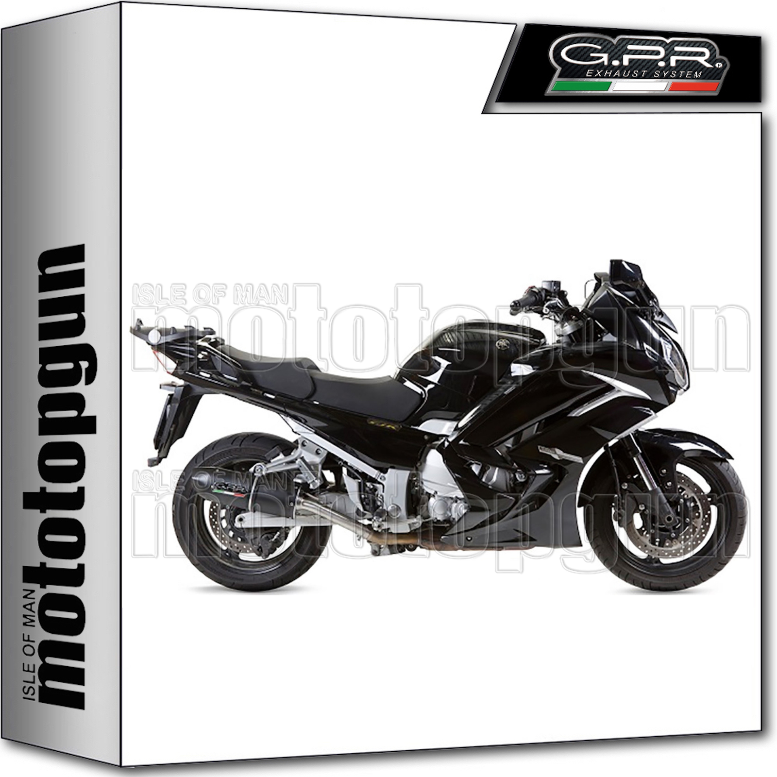 GPR 2 EXHAUST HOM FURORE BLACK YAMAHA FJR 1300 2010 10 2011 11 2012 12 ...
