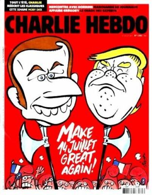 French Charlie Hebdo 2017 Donald Trump Make 14th July Great Again ...