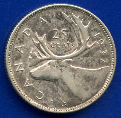 1937 Canada 25 Cent Silver Coin (5.83 Grams .800) | eBay