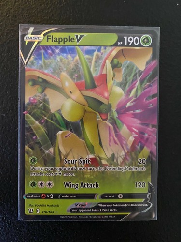 2021 Pokemon, Battle Styles, #18/163 Flapple V, Holo Ultra Rare | eBay