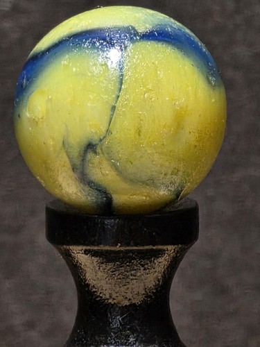 LOT-613 PELTIER Inky Blue Ribbon/Opaque Vibrant Yellow Base. .54 In ...