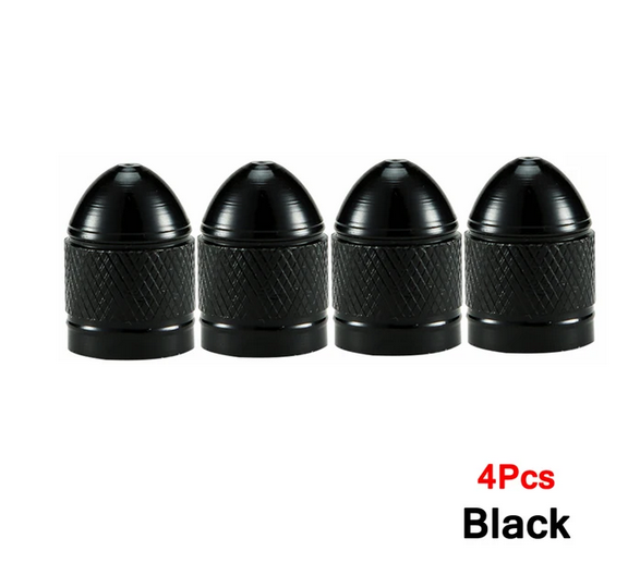 Car Tire Valve Caps Stem Air Dust Caps Covers Black Bullet For Ford ...