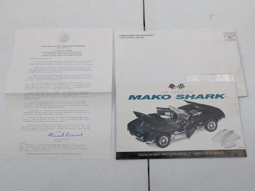 Chevy Corvette MAKO SHARK Franklin Mint Precision Models Brochure. | eBay
