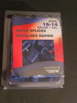 Dorman 85495 16-14 Gauge Quick Splice Terminal, Blue - 25 PACK | eBay