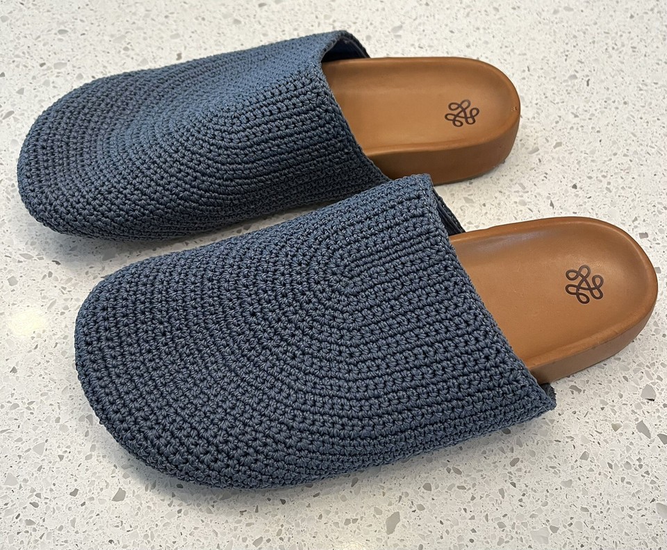 The Sak Bolinas Crochet Clogs Maritime Blue Slip On Flat Size 11 - $119 ...