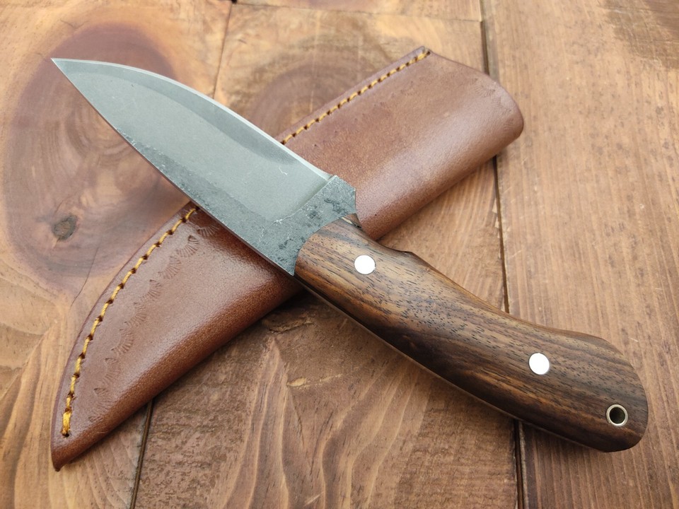 Custom Handmade 1095 Steel EDC Fixed Blade Acid Washed Survival Hunting ...