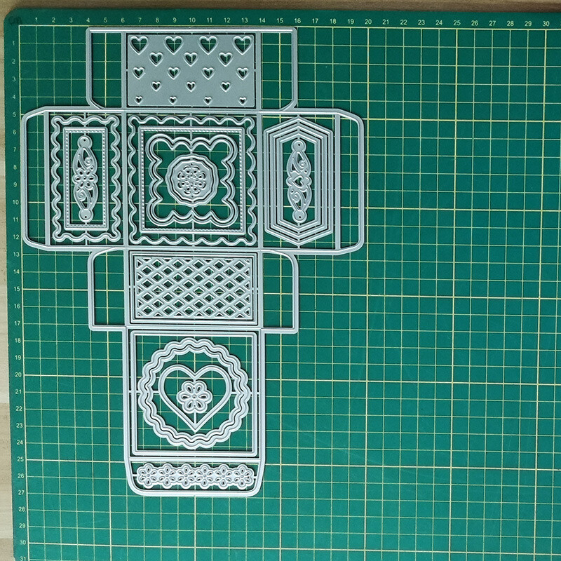 3D Gift Box Metal Cutting Dies Embossing Stencils DIY Scrapbooking ...