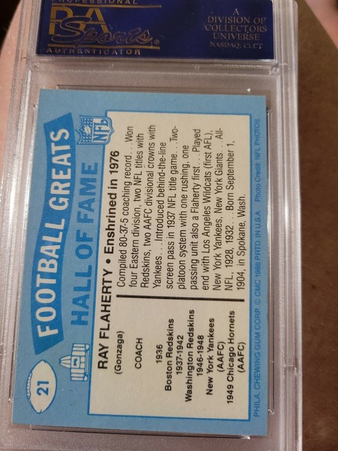 1988 Swell Football Greats Hall of Fame - #21 Ray Flaherty (RC) for ...