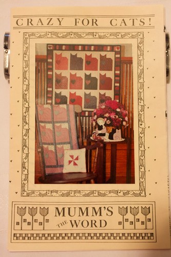 Crazy For Cats Quilt Pattern by Debbie Mumm for Mumm's The Word 34" x ...