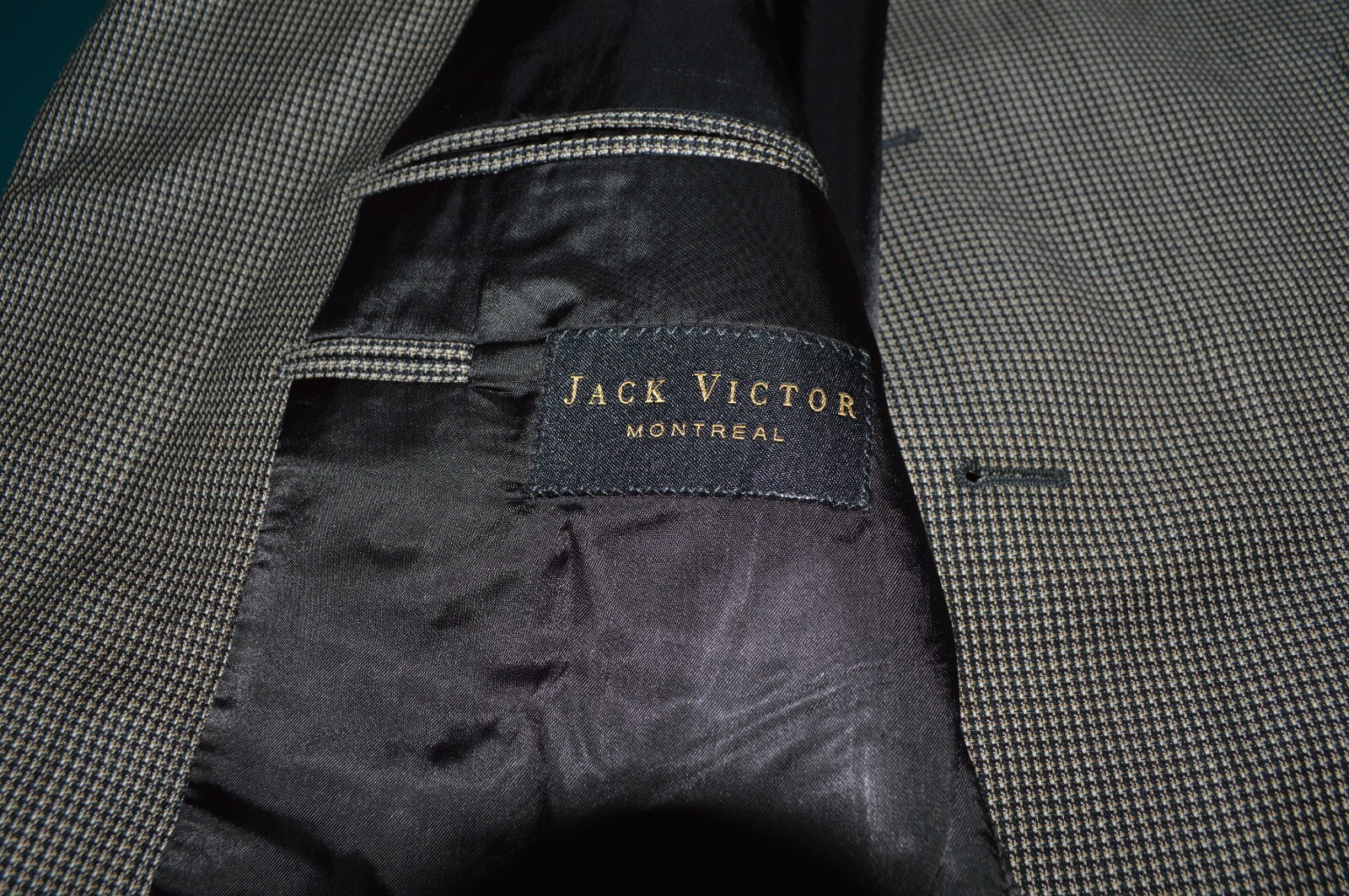 Jack Victor men's 3btn gray olive tweed wool sport coat jacket blazer ...