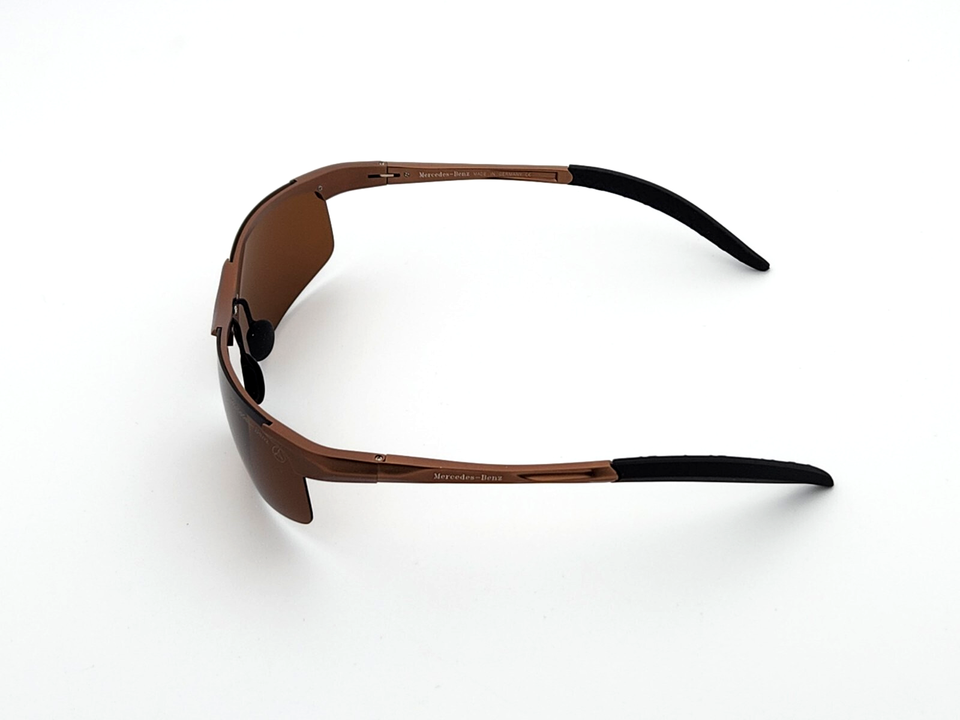 Polarized Mercedes Benz Flex Arm Metal Sport Rimless Sunglasses Copper ...